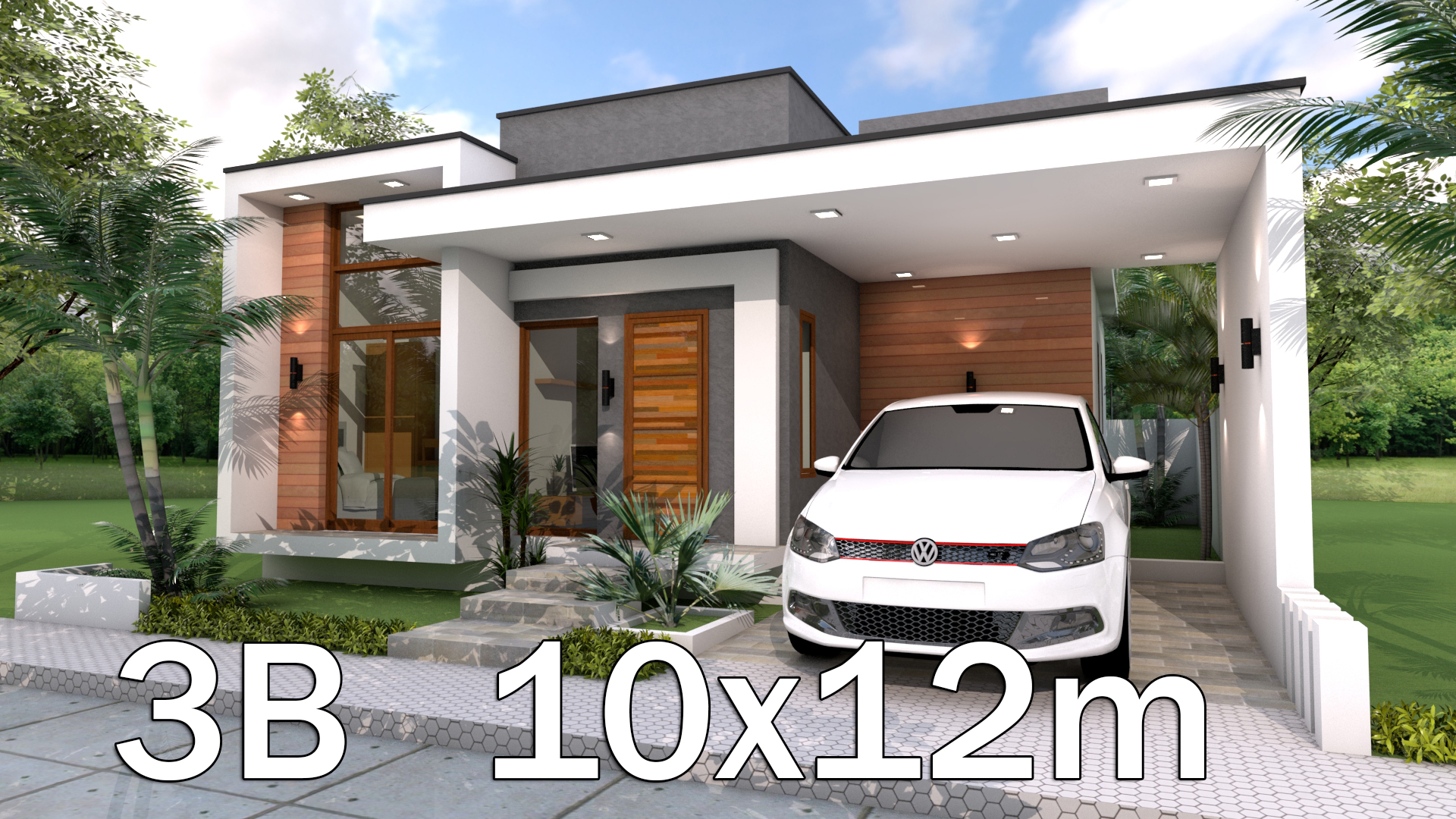 House Plans 10x18 with 3 bedrooms Full Plans - SamHousePlans