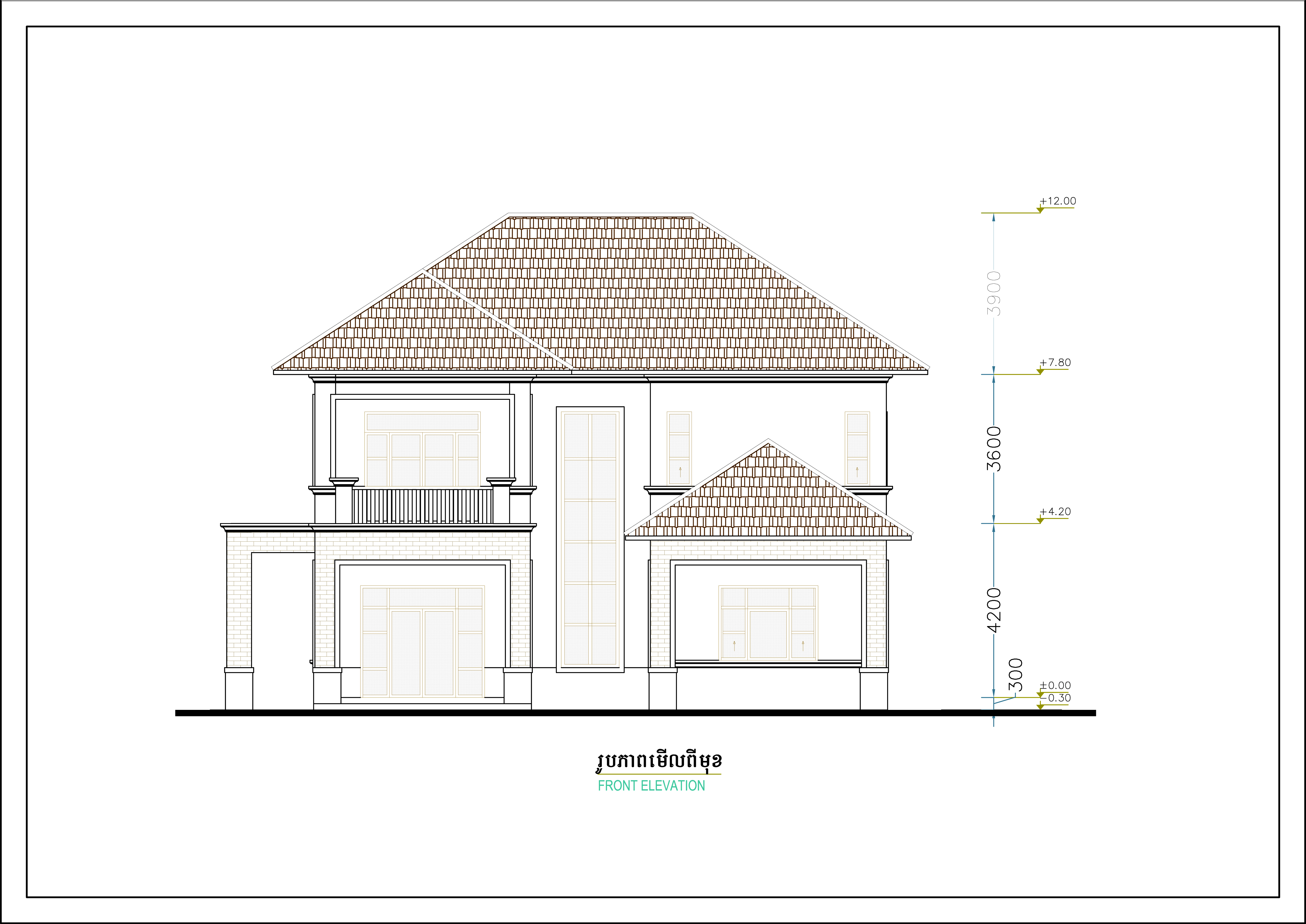 House Plans 13.7x19m with 3 Bedrooms - SamHousePlans
