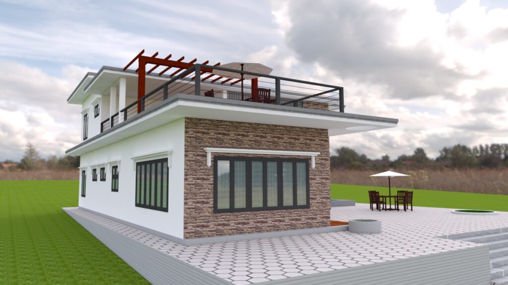 House Plans 15x17 with 5 Bedrooms - SamHousePlans