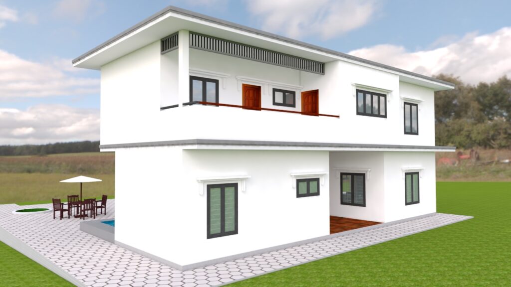 House Plans 15x17 with 5 Bedrooms - SamHousePlans