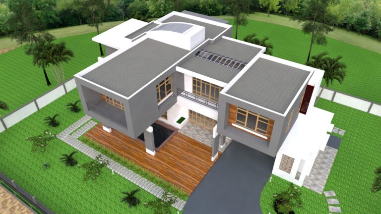House Plans 27x15 with 4 Bedrooms - SamHousePlans