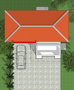 House Plans 8x7 with 2 Bedrooms - SamHousePlans