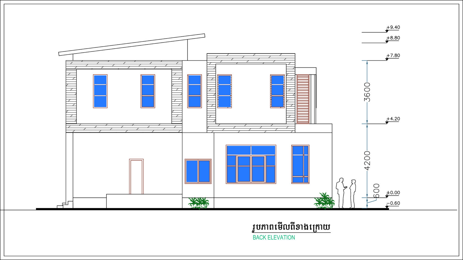 House Plans 14x13.5 with 4 Bedrooms - SamHousePlans