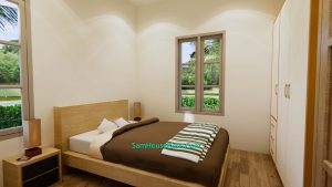 House Plans 7x10 with 3 Bedrooms with terrace roof - SamHousePlans