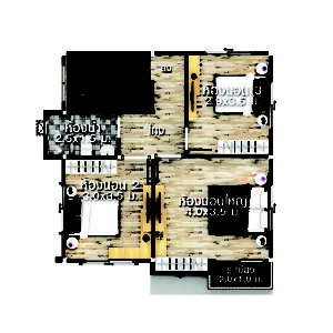 House Plans idea 7x8 with 3 bedrooms - SamHousePlans
