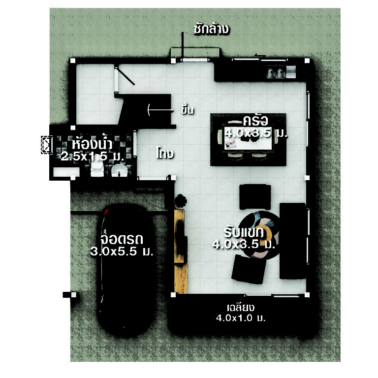 House Plans idea 7x8 with 3 bedrooms - SamHousePlans