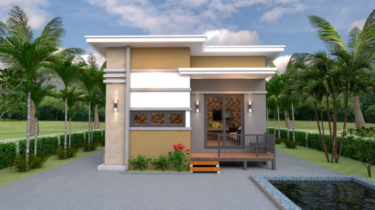 House Design Plans 6x8 with 2 Bedrooms - SamHousePlans