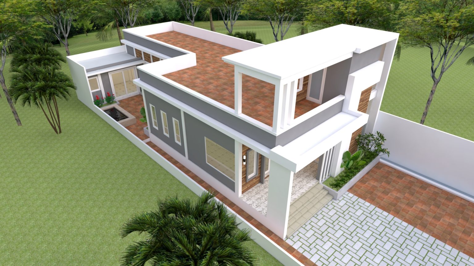 House Design Plans 10x25 with 3 bedrooms - SamHousePlans