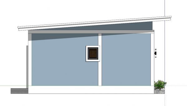 Small House Plans 6x7 with 2 bedrooms Shed Roof - SamHousePlans