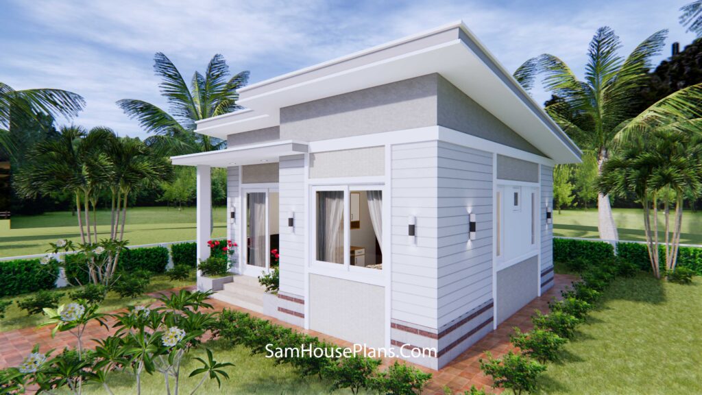 Small house design 7x7 Meters 24x24 Feet - SamHousePlans