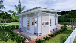 Small house design 7x7 Meters 24x24 Feet - SamHousePlans