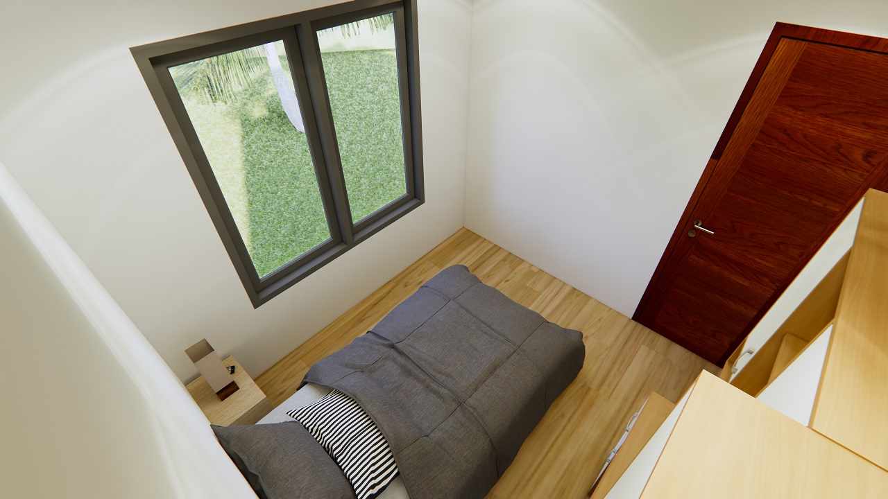 Home Designs 5x10 Meter 17x33 Feet 2 Beds - SamHousePlans
