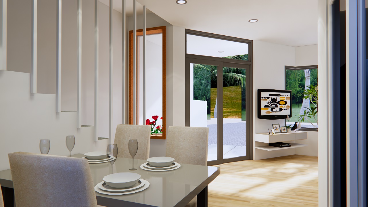 Home Designs 5x10 Meter 17x33 Feet 2 Beds - SamHousePlans