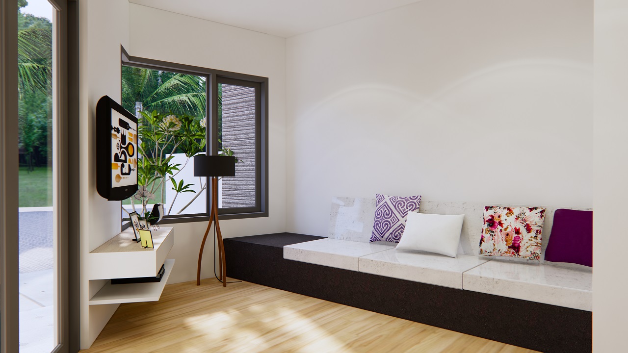 Home Designs 5x10 Meter 17x33 Feet 2 Beds - SamHousePlans