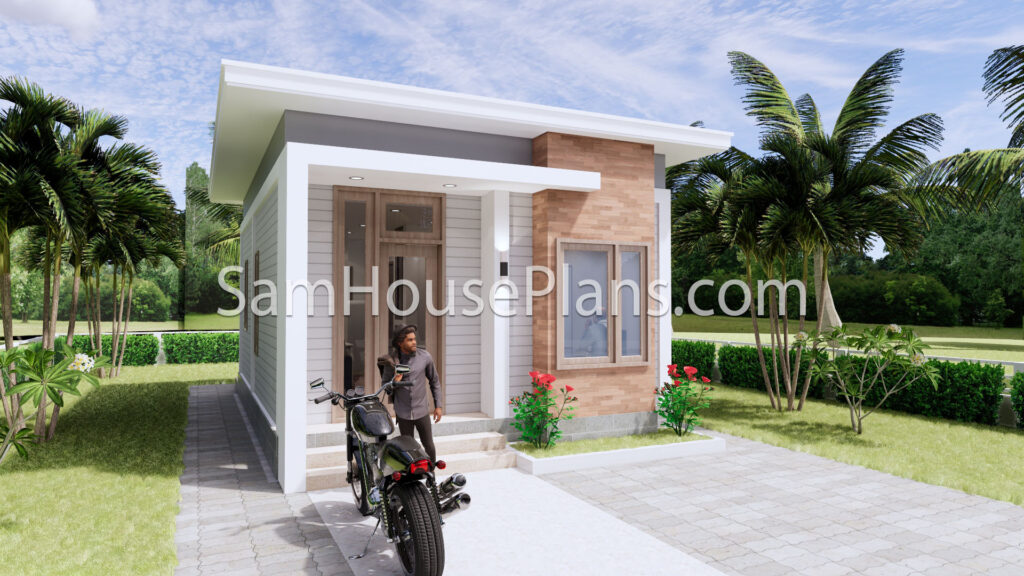 16x23 House Plans 5x7 Meters 2 Bedrooms Full Plans - SamHousePlans