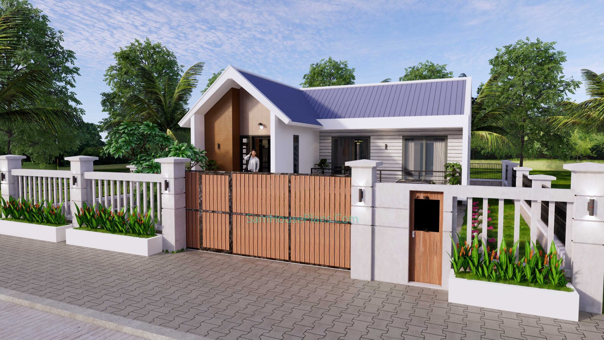 Modern House Design Plan 11x10.5 Full Interior Design - SamHousePlans