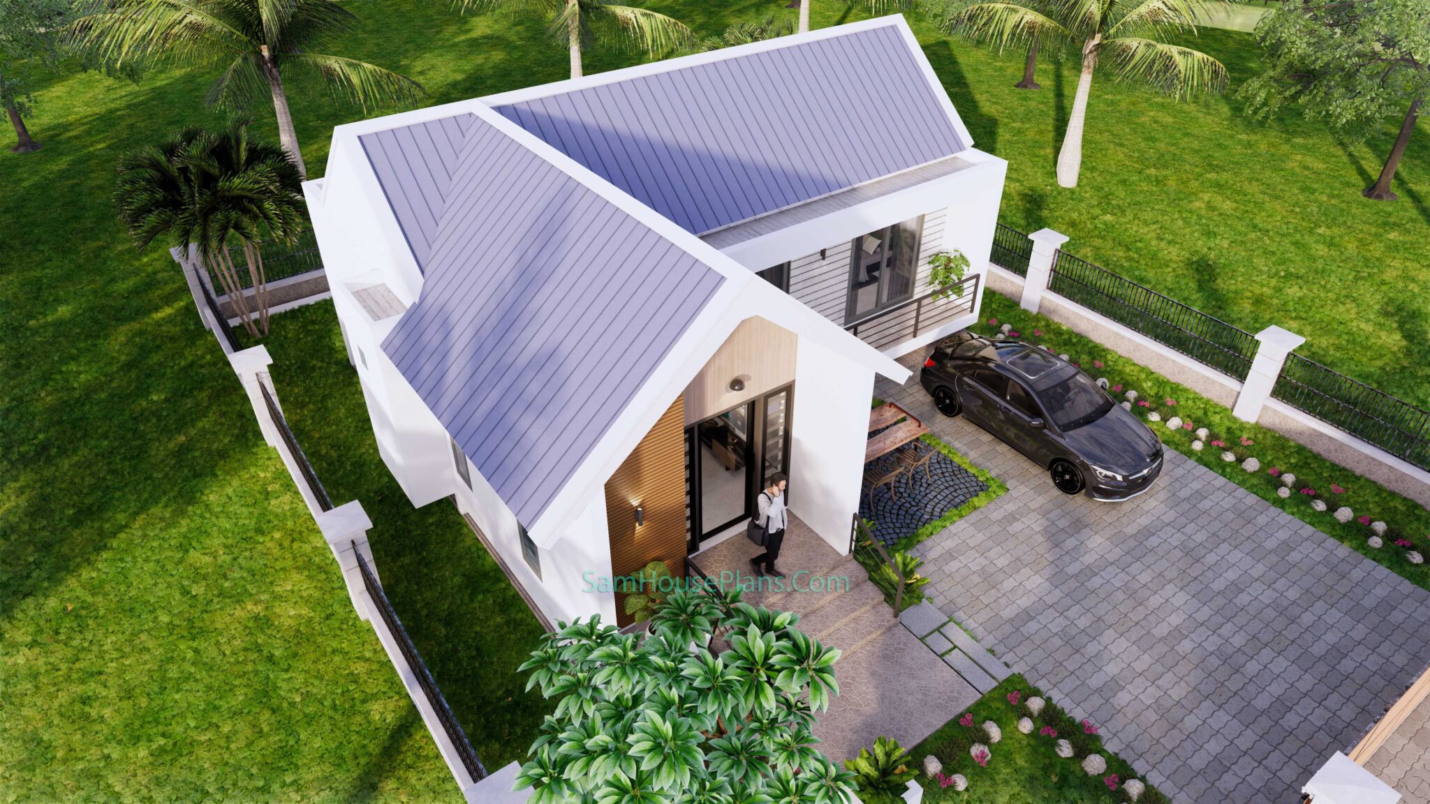 Modern House Design Plan 11x10.5 Full Interior Design - SamHousePlans