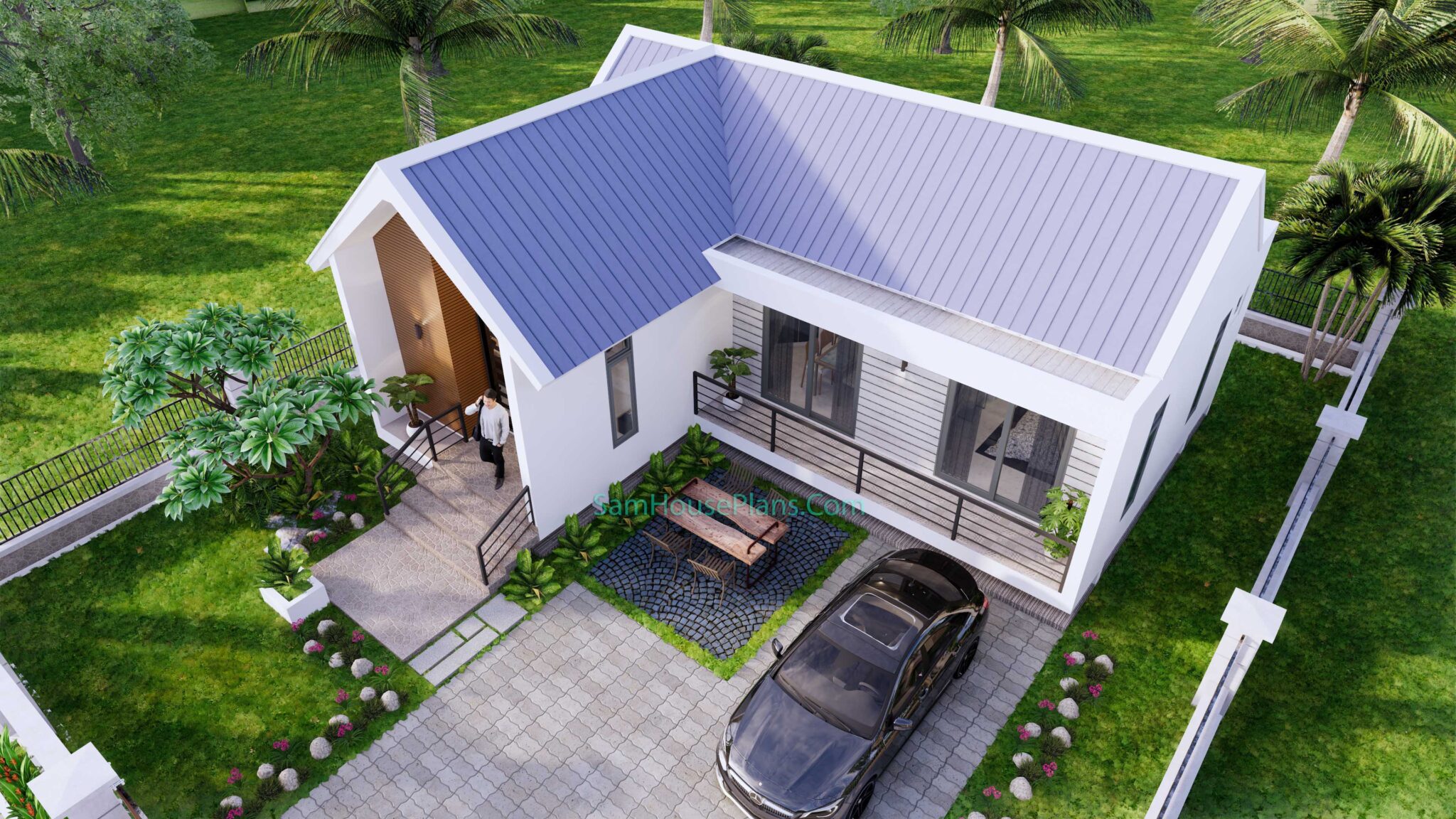 Modern House Design Plan 11x10.5 Full Interior Design - SamHousePlans