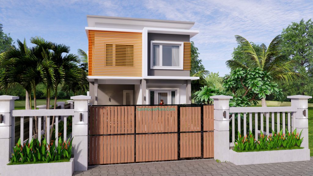 Small House Design 6x9 M with 3 Bedrooms 3d - SamHousePlans