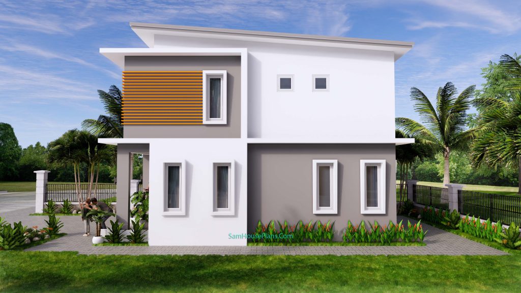 Small House Design 6x9 M with 3 Bedrooms 3d - SamHousePlans