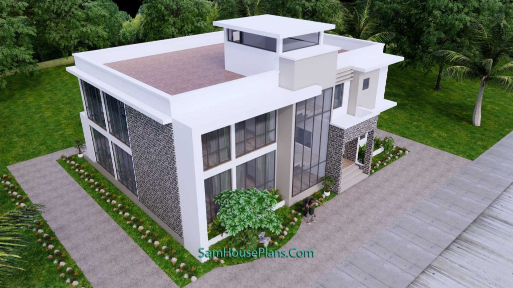 15x10 Modern House Design 4 Bedrooms PDF Full Plans - SamHousePlans