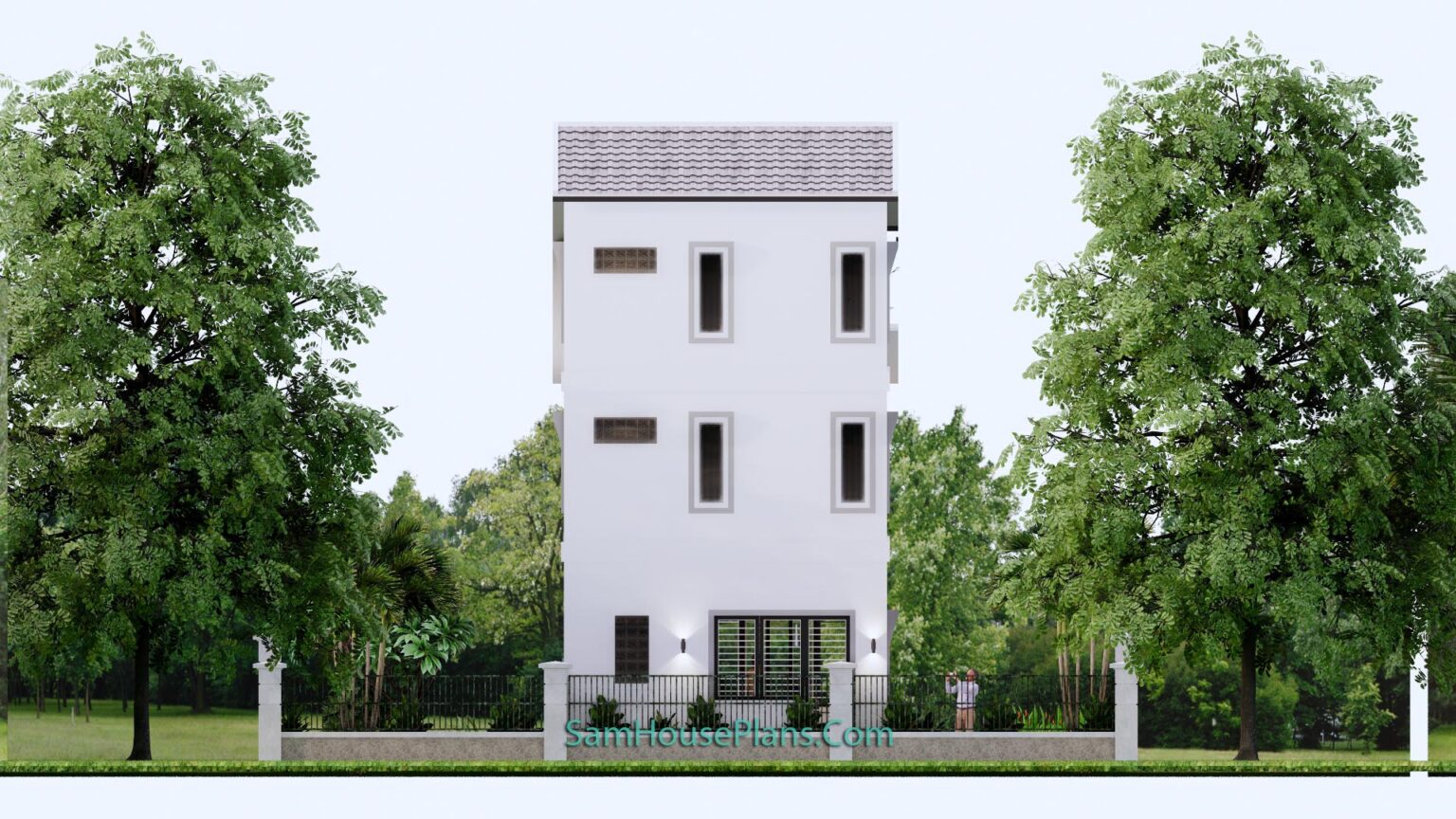 Small House Design 5.5x8 Meter 3 Bedrooms PDF Full Plan - SamHousePlans