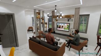 Small House Design 6x12 Meter 2 Beds Free Detailing - SamHousePlans