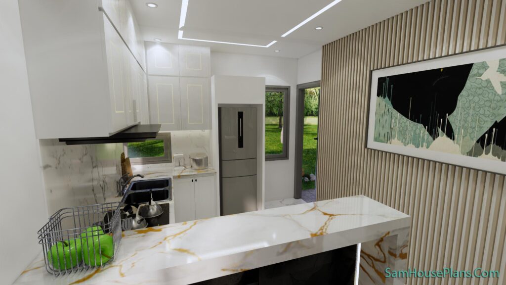 Small House Design 6x12 Meter 2 Beds Free Detailing - SamHousePlans