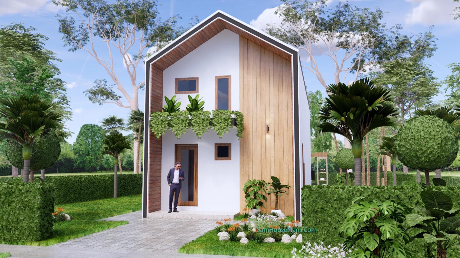 Small House Plan 5x10 Meter 50 sqm - SamHousePlans