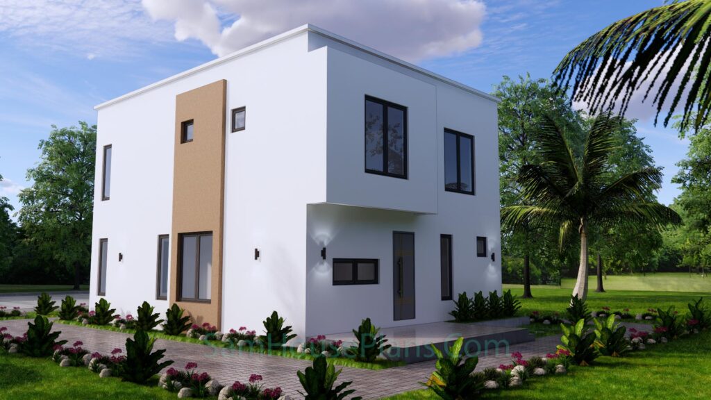 26x33 House Plans 8x10 Meter 3 Beds 3 Baths - SamHousePlans