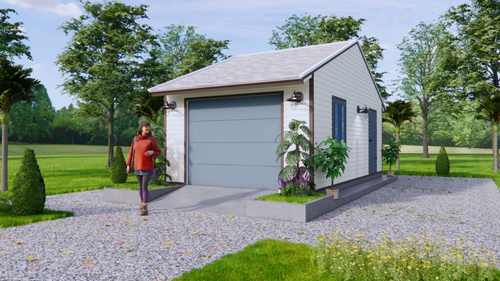 13x23 Car Garage Shed Plan 4x7 Meter 1 Car Parking PDF Plans ...