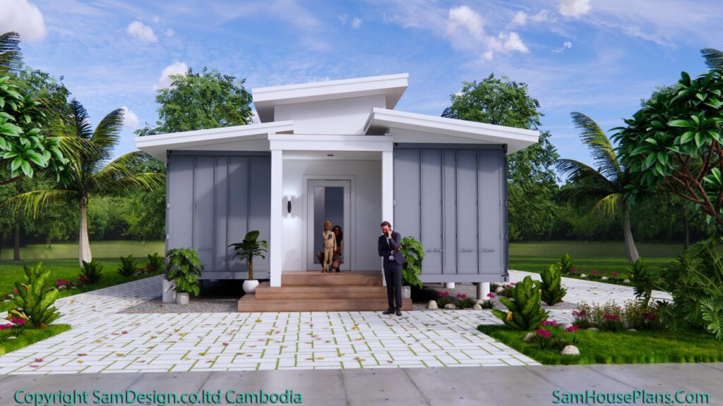 24x40 Container House Design 2 Beds 1 Bath Shed Roof PDF Download ...