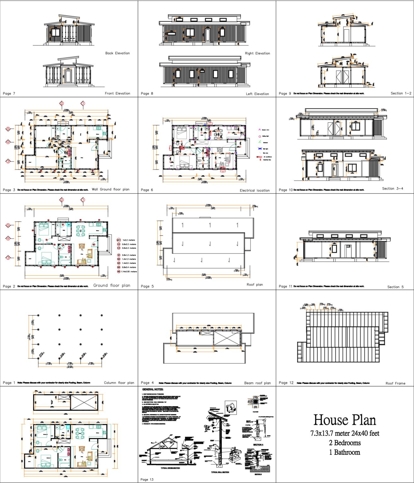 24x40 Container House Design 2 Beds 1 Bath Shed Roof PDF Download ...