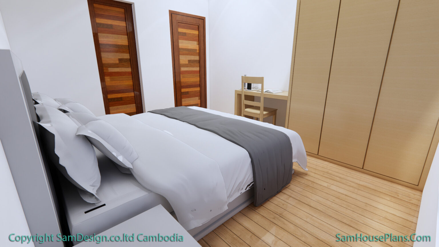 26x36 Feet House Plans 8x11 Meter 2 Beds 2 Baths - SamHousePlans