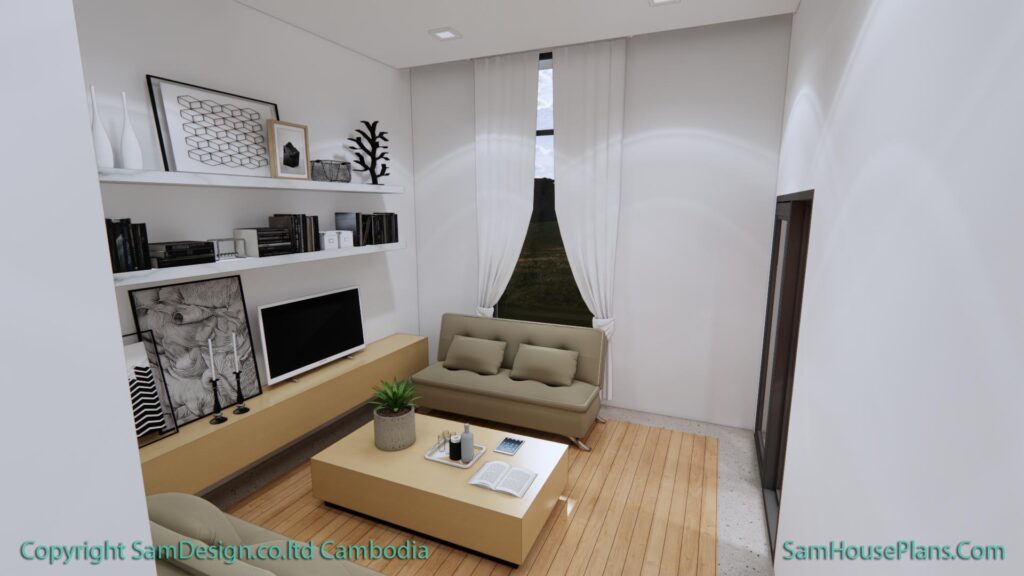 26x36 Feet House Plans 8x11 Meter 2 Beds 2 Baths - SamHousePlans