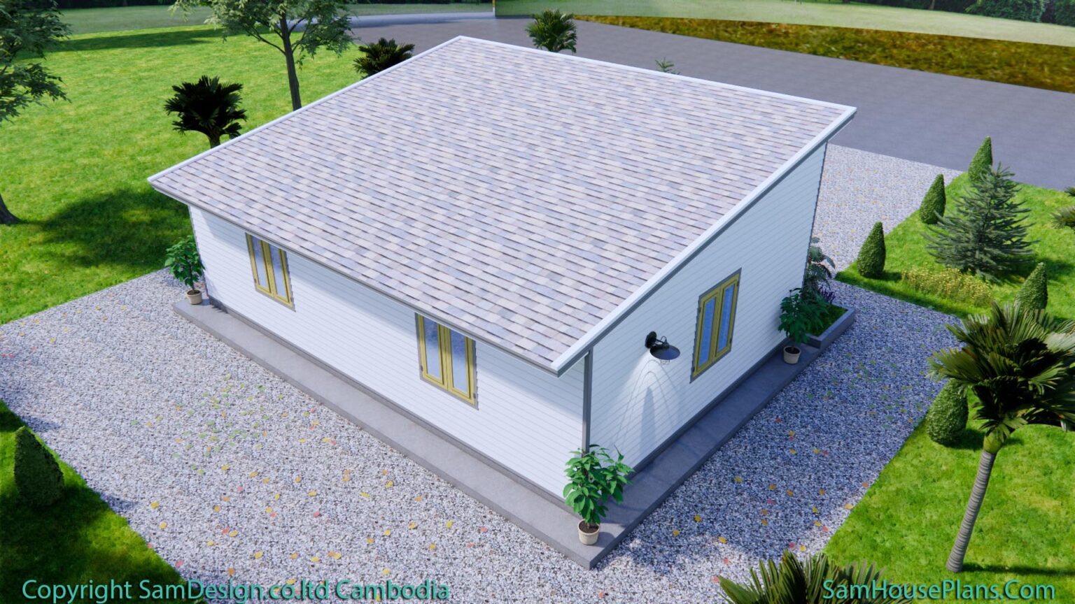 30x20 Garage Shed Plan 9x6 Meter 2 Car Shed Roof PDF Plans - SamHousePlans