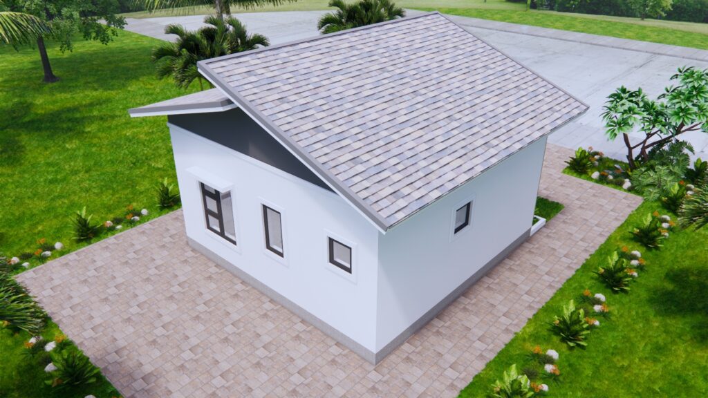 Small House Plan 6x6 Meter Home Design 20x20 Feet 1 Bed 1 Bath PDF Plan ...