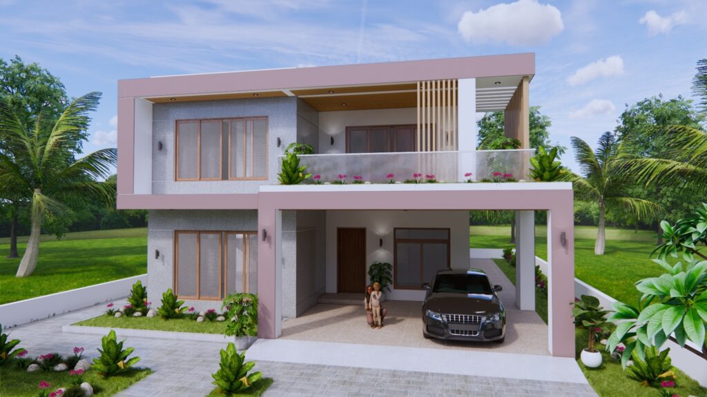 House Plans 3d 30x49 Feet House Design 9x15 Meter 5 Bed - SamHousePlans