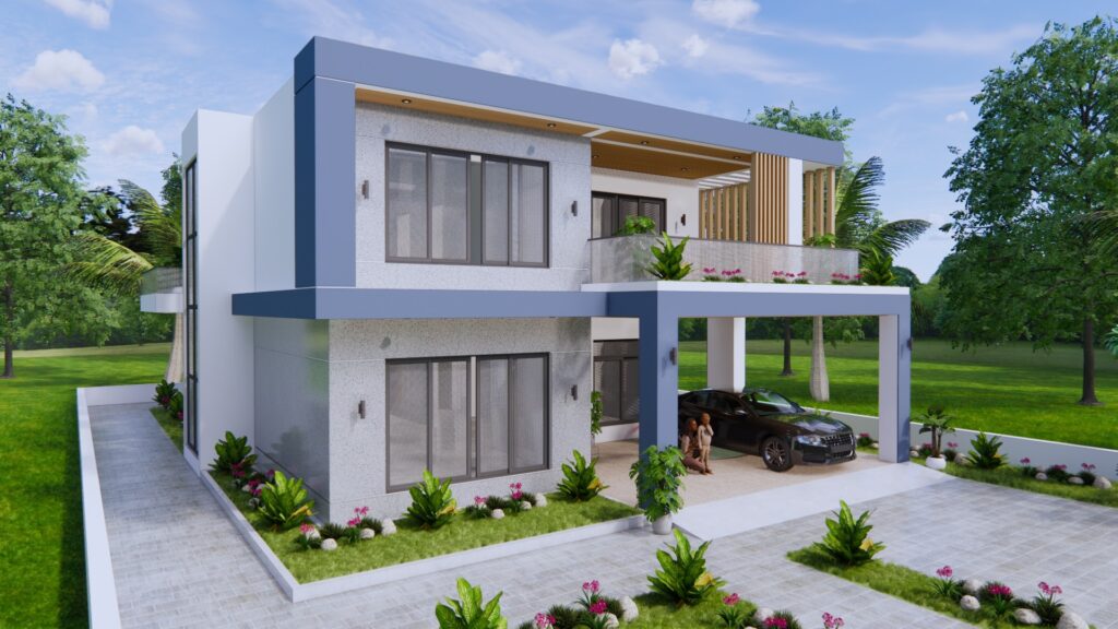House Plans 3d 30x49 Feet House Design 9x15 Meter 5 Bed - SamHousePlans