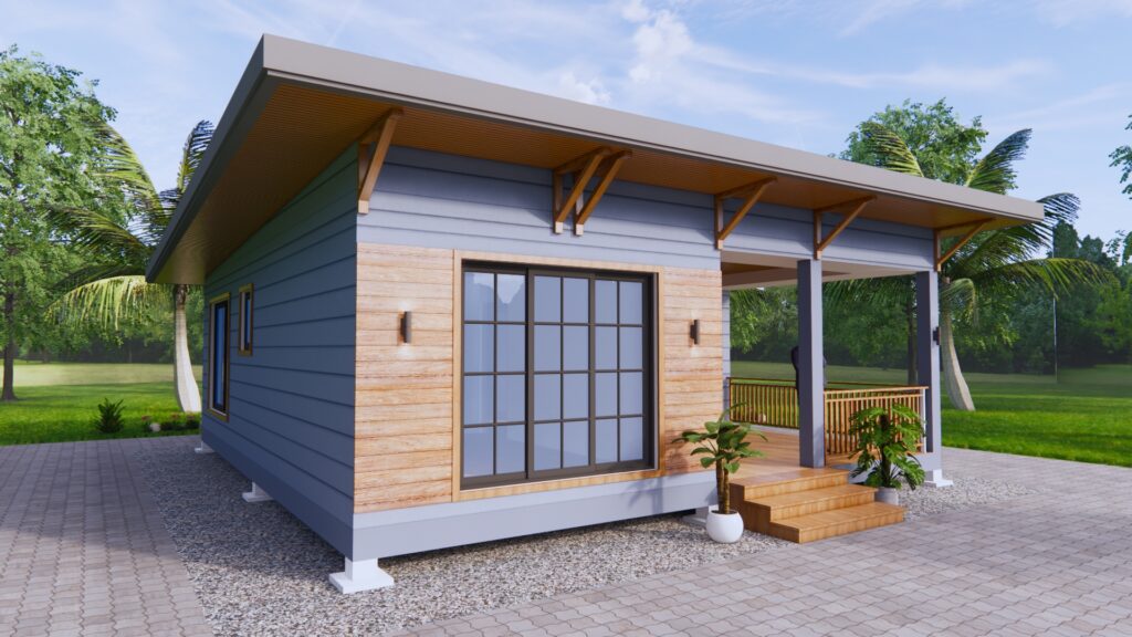 Small House Plan 8x9 Meter House Design 26x30 Feet 2 Beds - SamHousePlans