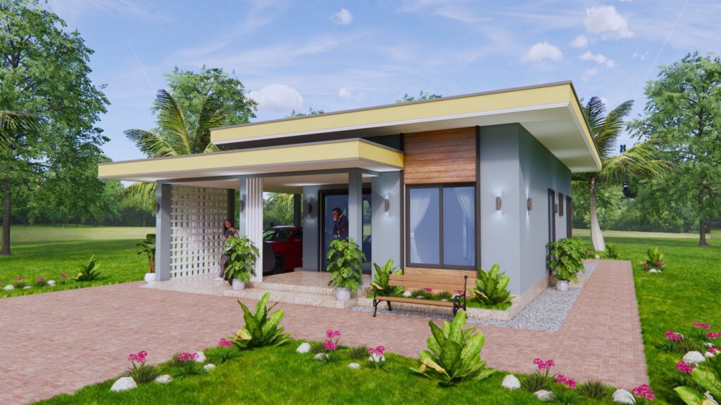 Small House Plans 9x11 Meter Simple House Design 30x36 Feet 2 Bed ...